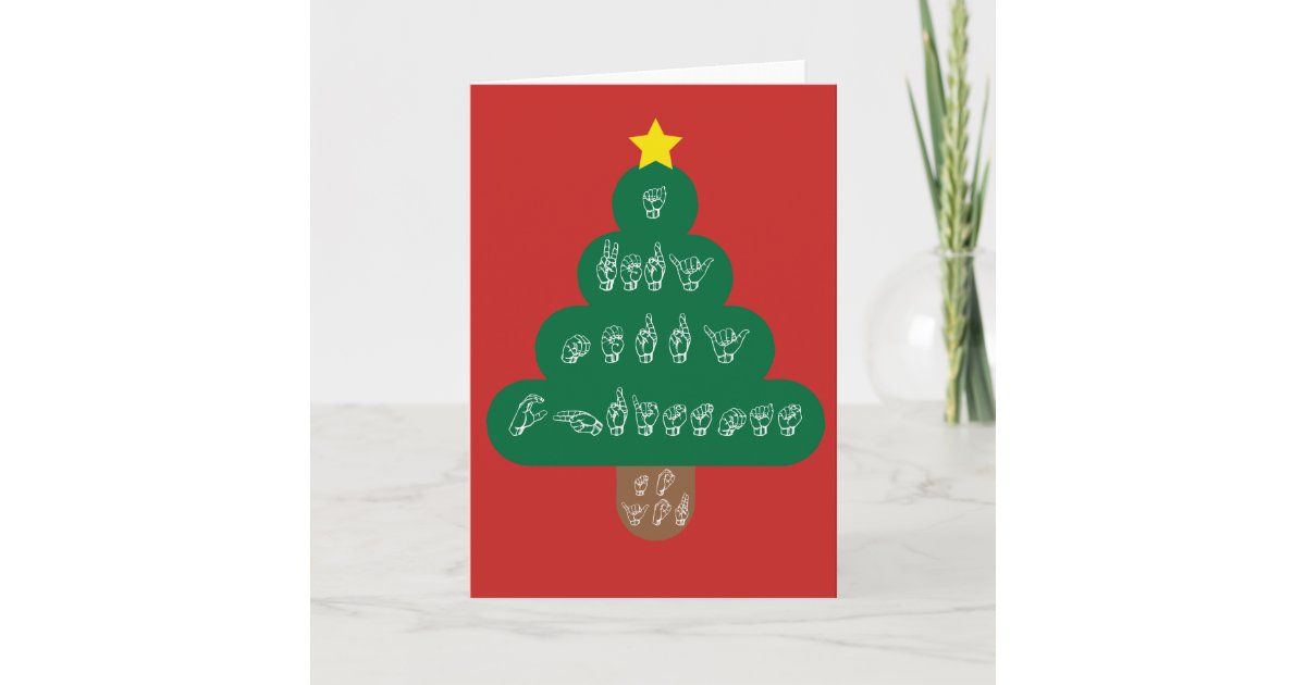 ASL - A Very Merry Christmas To You Greeting Card | Zazzle