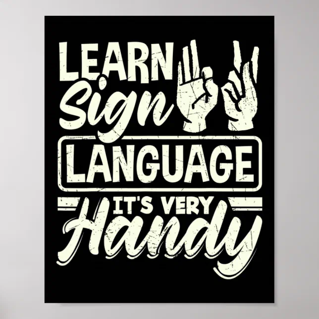 ASL Alphabet Teacher American Sing Language Its Ve Poster | Zazzle
