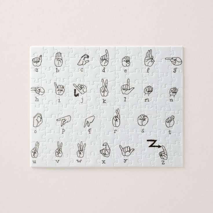 ASL Chart Puzzle | Zazzle