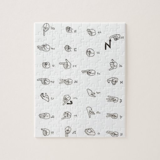 ASL Chart Puzzle | Zazzle