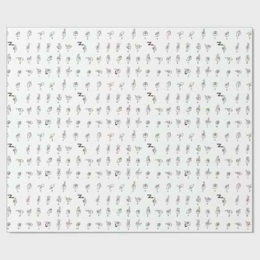 ASL Chart Wrapping Paper | Zazzle