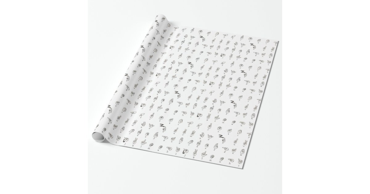 ASL Chart Wrapping Paper | Zazzle