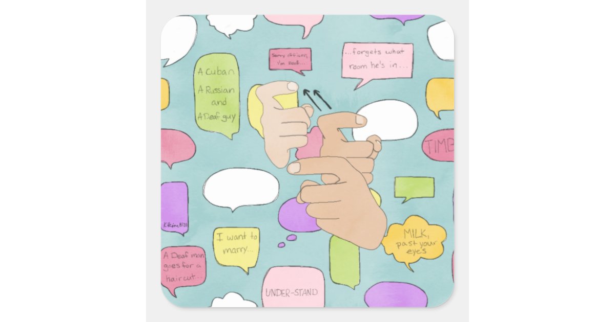 ASL Deaf Jokes Sticker | Zazzle