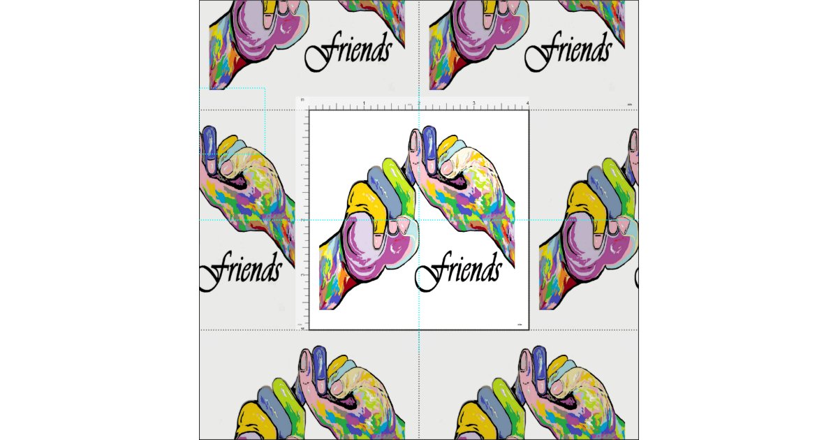 ASL Friend Sewing Fabric | Zazzle