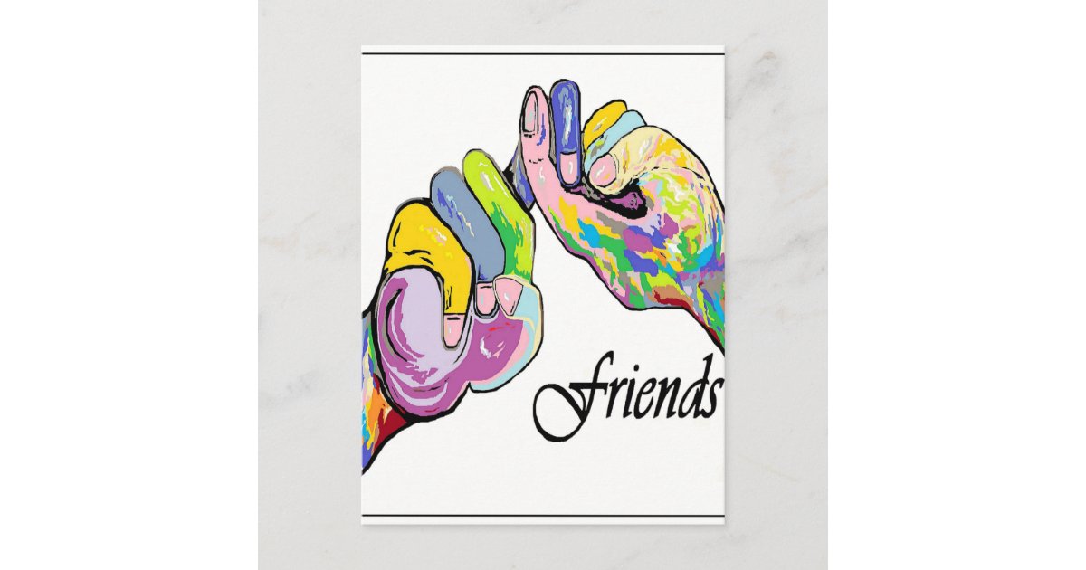 ASL Friends Postcard | Zazzle