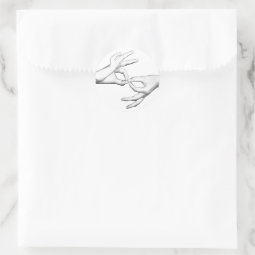 ASL Interpreter Classic Round Sticker | Zazzle