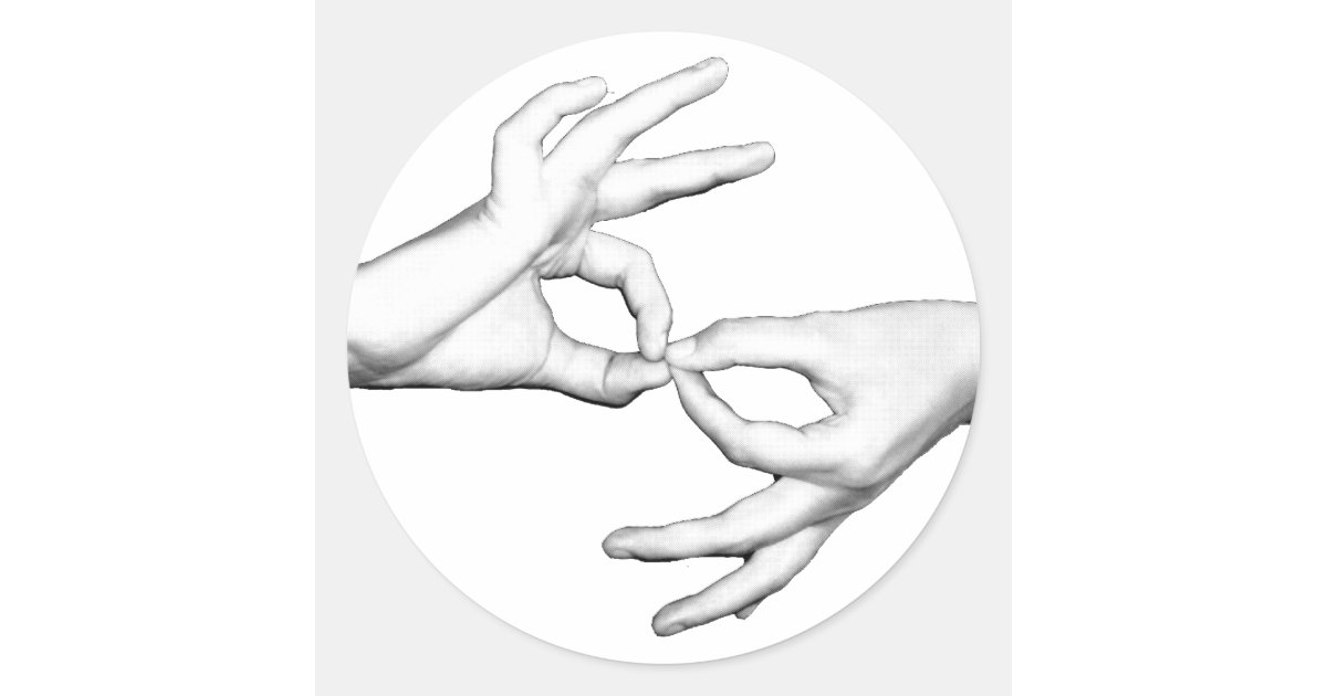ASL Interpreter Classic Round Sticker | Zazzle