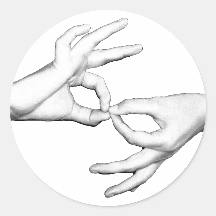 ASL Interpreter Classic Round Sticker | Zazzle