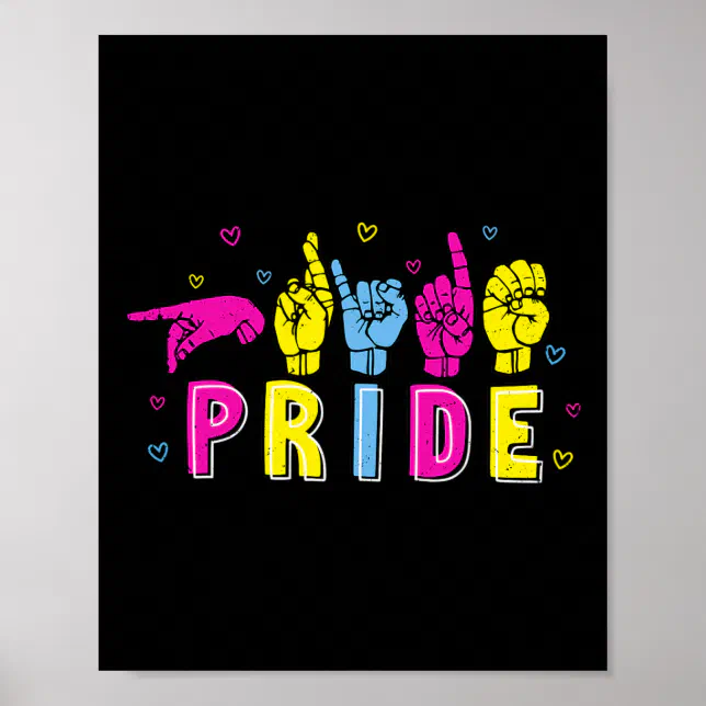 Asl Pride Pan Rainbow Sign Language Deaf Awareness | Zazzle