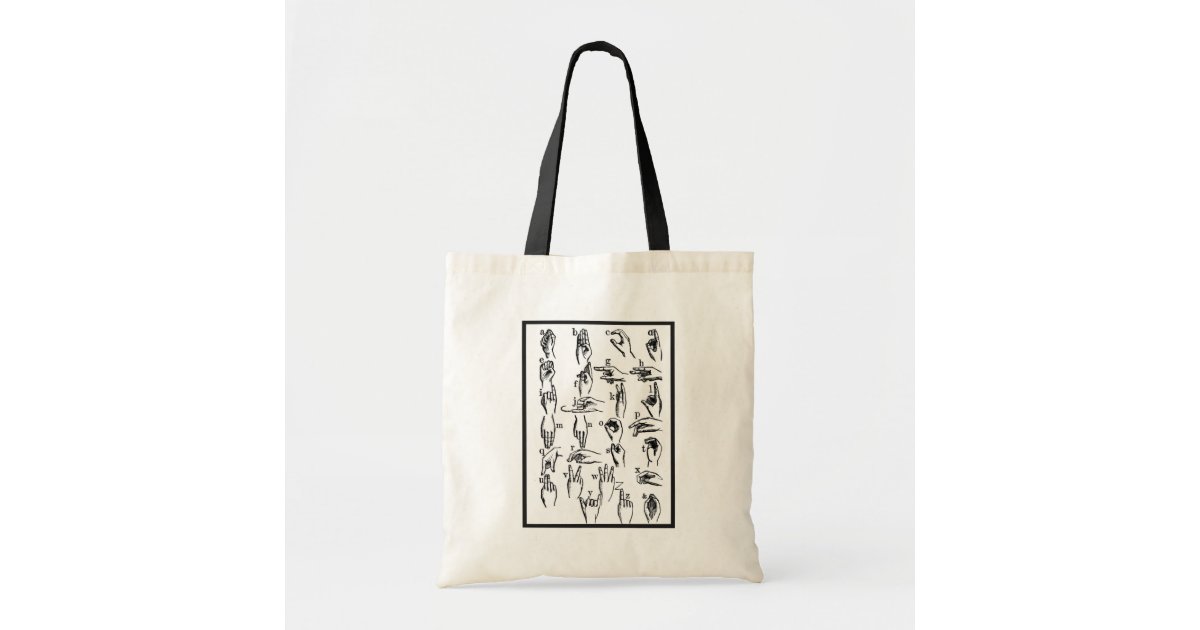ASL Sign Language Examples Tote Bag | Zazzle