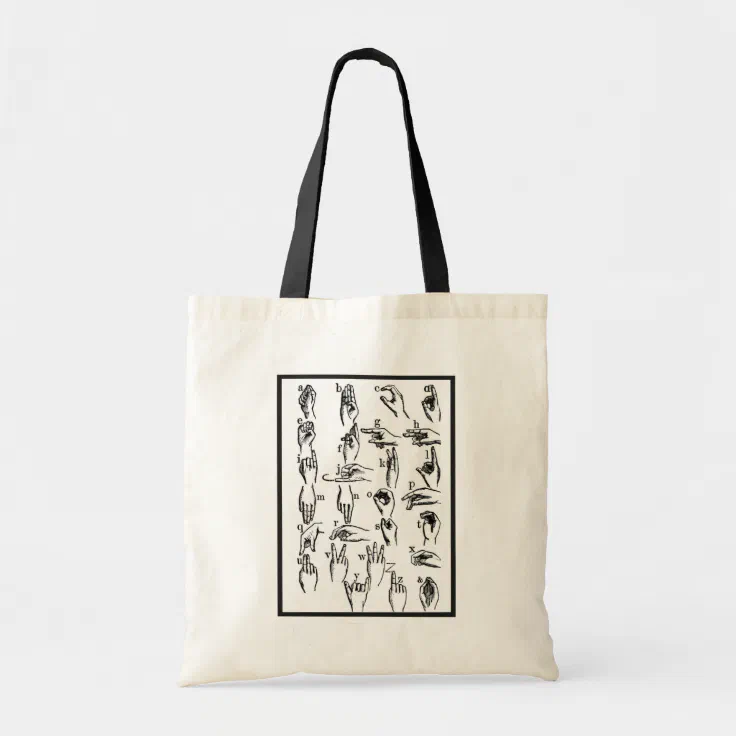ASL Sign Language Examples Tote Bag | Zazzle