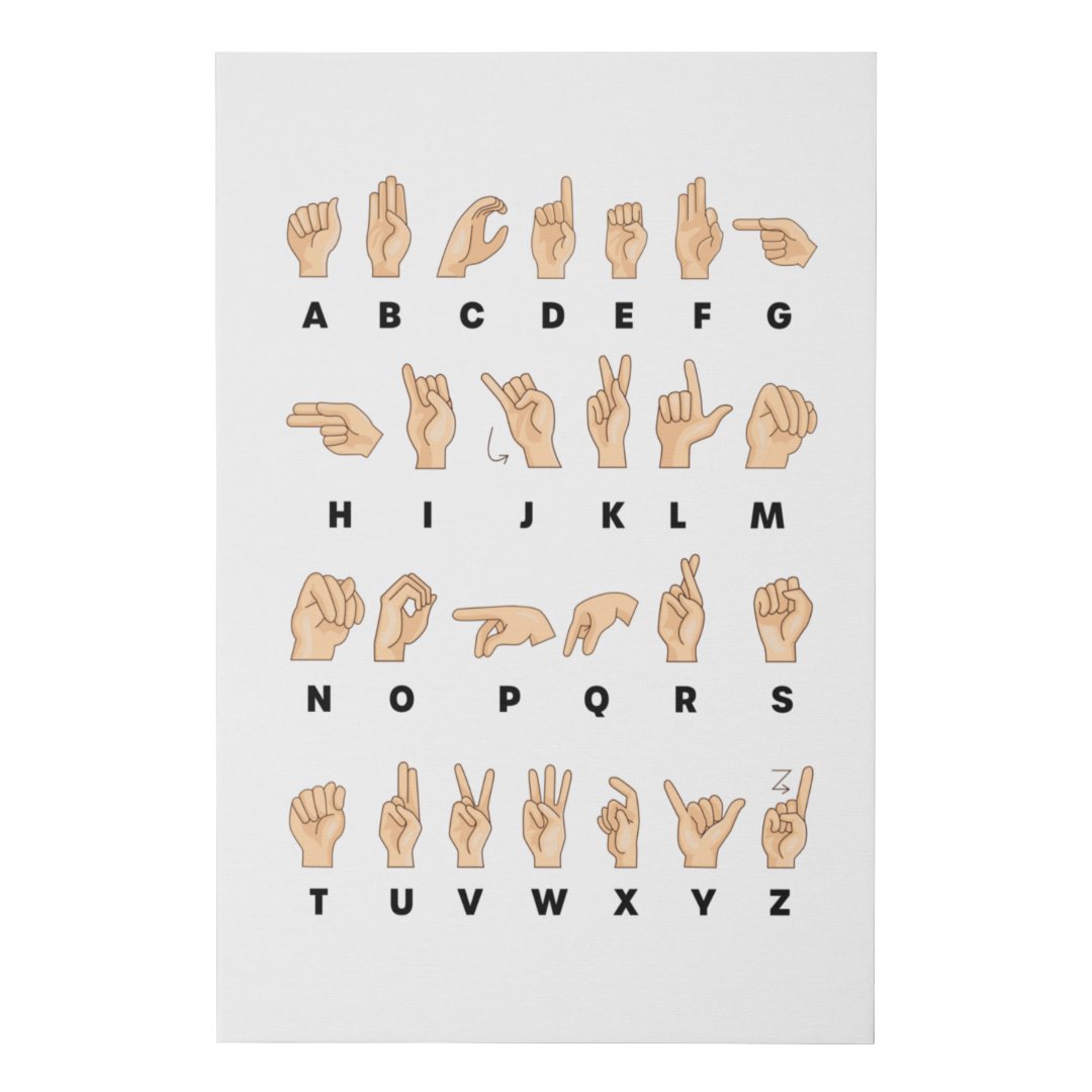 ASL Sign Language Hand Alphabet Teacher | Zazzle