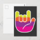 ASL Sign Language I Love You Tie Dye Postcard | Zazzle