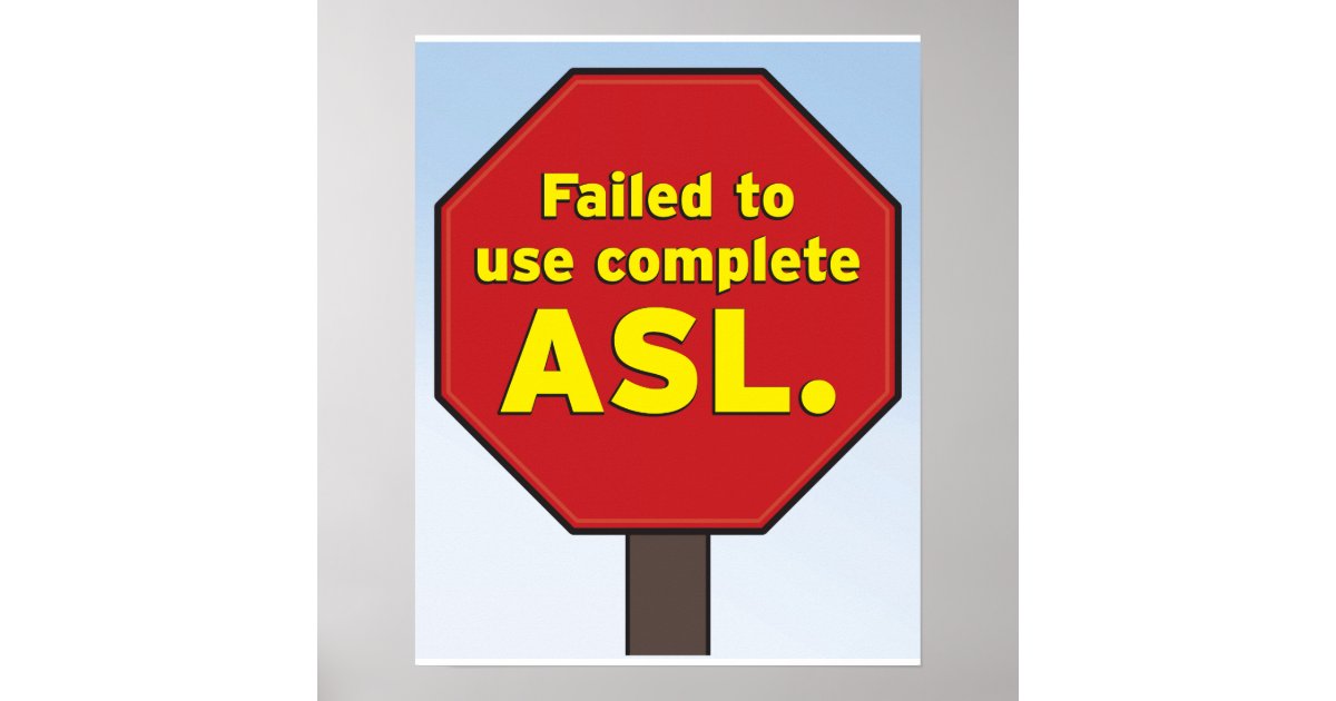 ASL Stop sign for Teachers | Zazzle