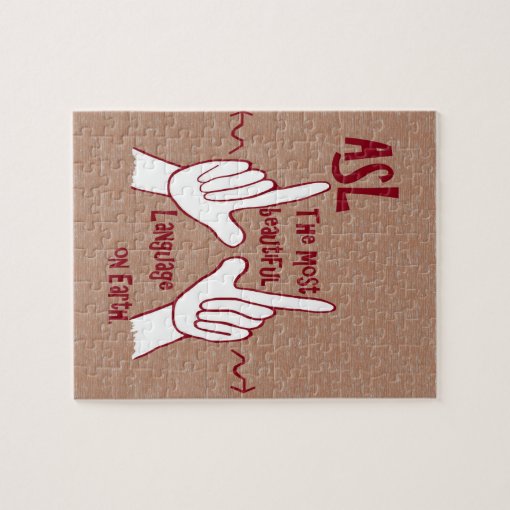 ASL The Most Beautiful Language Jigsaw Puzzle | Zazzle