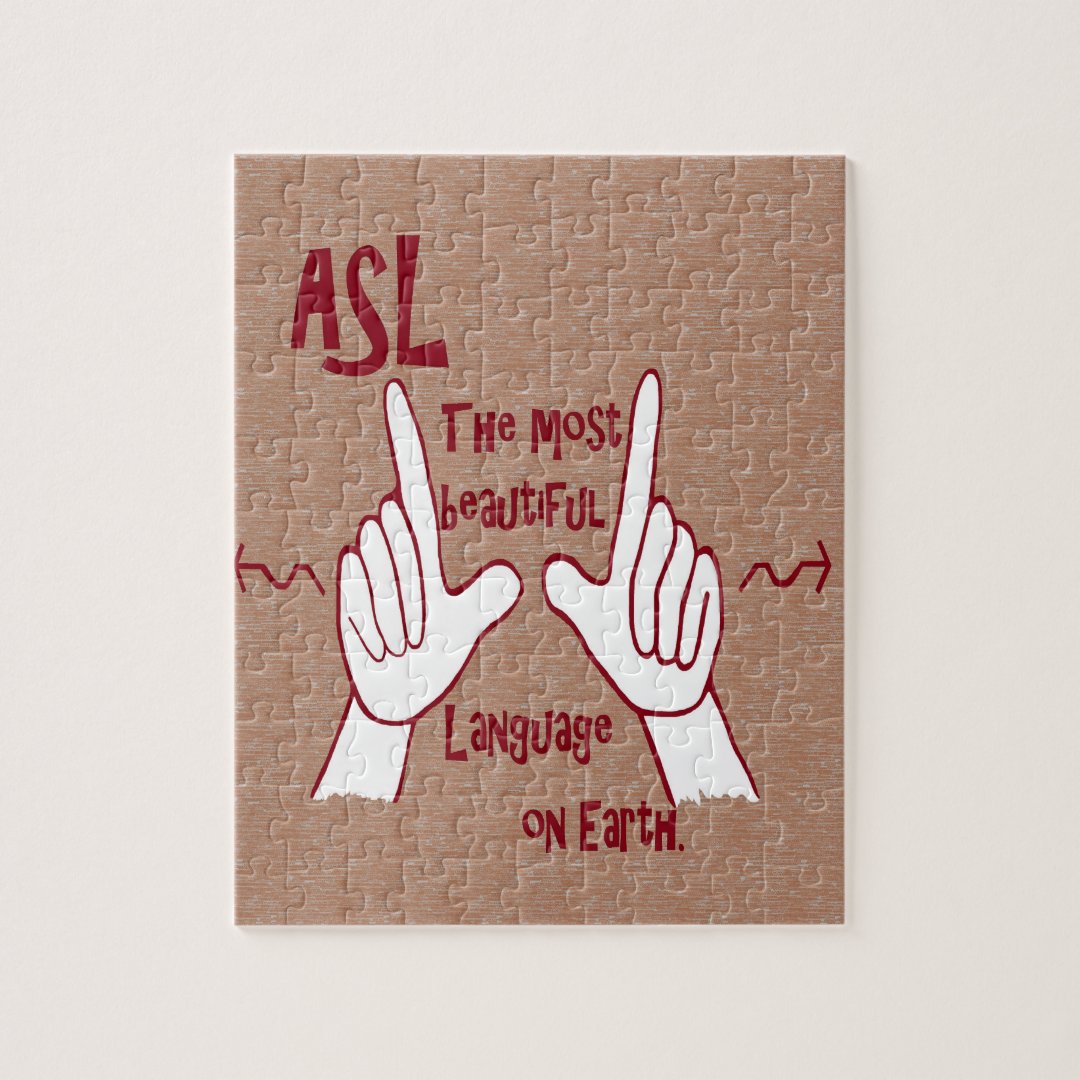 ASL The Most Beautiful Language Jigsaw Puzzle | Zazzle