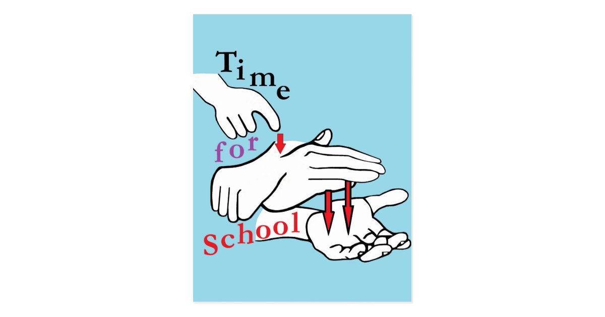ASL Time for School Postcard | Zazzle.com