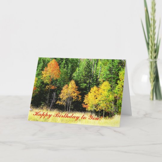 Aspen Birthday Card | Zazzle.com