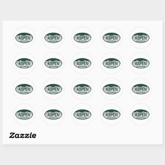 Aspen Colorado license plate Classic Round Sticker | Zazzle