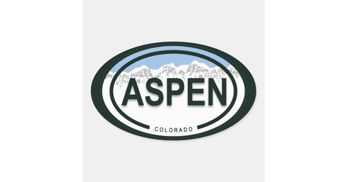Aspen Colorado Mountain Tag Stickers | Zazzle