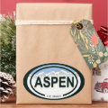 Aspen Colorado Mountain Tag Stickers | Zazzle