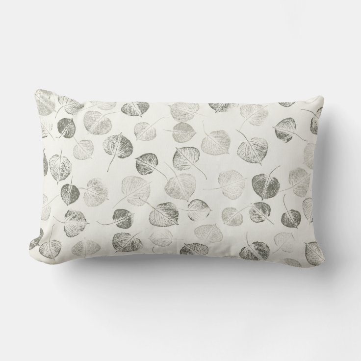 Aspen Leaf Pattern Design © Sandy Long Lumbar Pillow | Zazzle