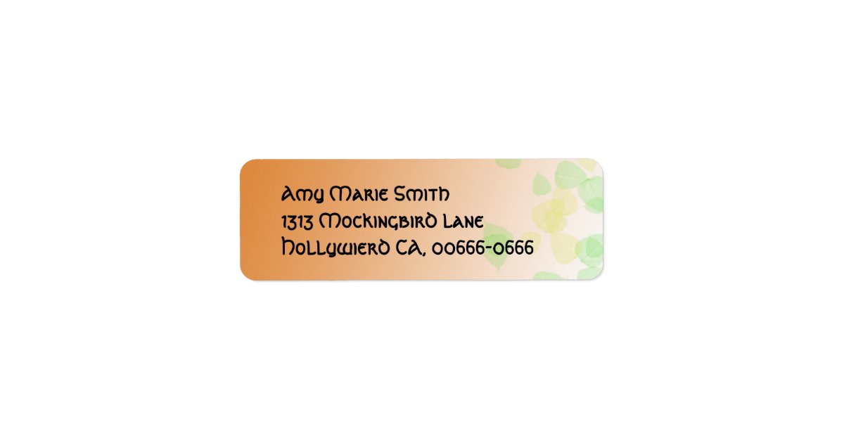 Aspen Leaves Fantasy Address Label | Zazzle