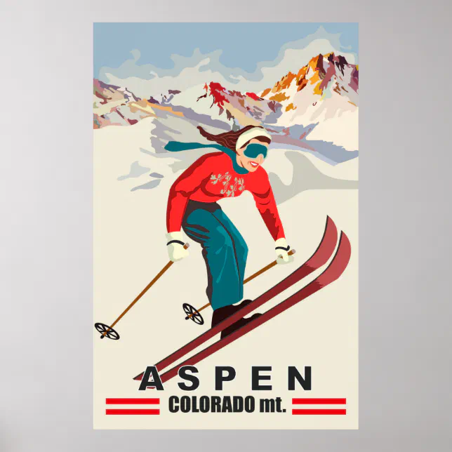 Aspen Ski, Colorado Poster | Zazzle