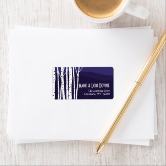 Aspen tree mountain designer labels | Zazzle