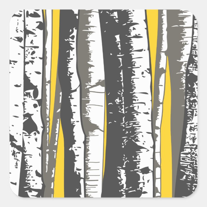 aspen trees square sticker | Zazzle