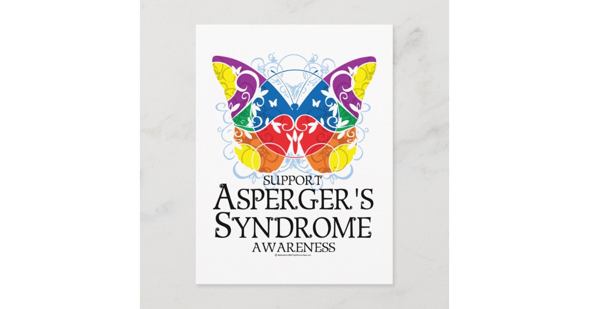 Asperger's Syndrome Butterfly Postcard | Zazzle