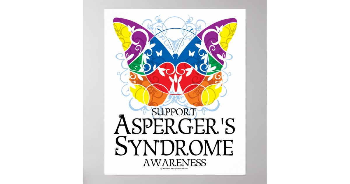 Asperger's Syndrome Butterfly Poster | Zazzle