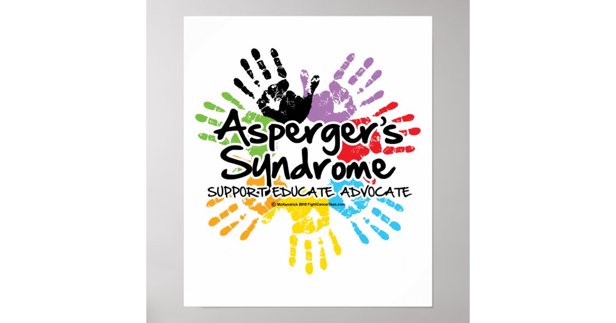 Asperger's Syndrome Handprint Poster | Zazzle
