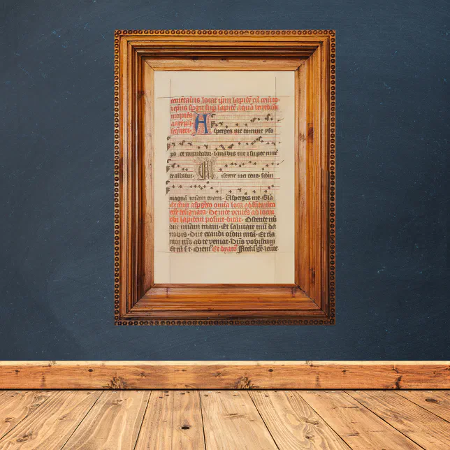 Asperges me Gregoriant Chant Medieval Manuscript Poster | Zazzle