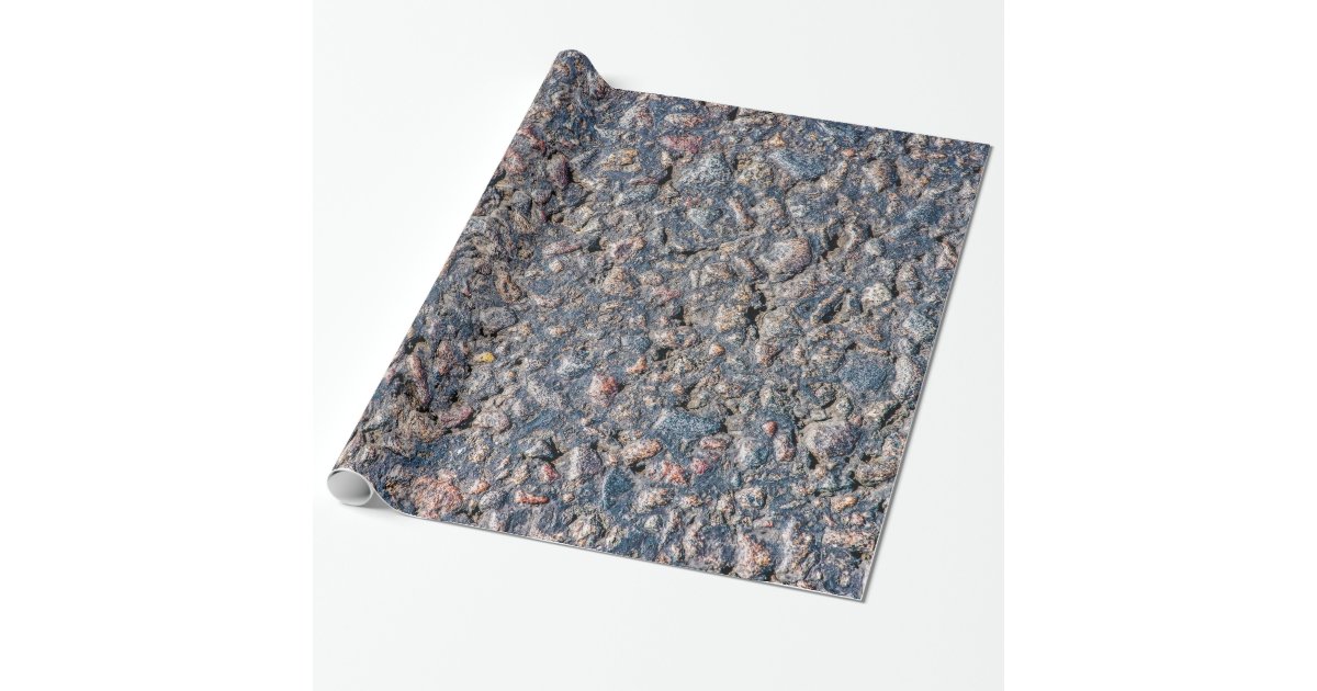 Asphalt and pebbles texture wrapping paper | Zazzle