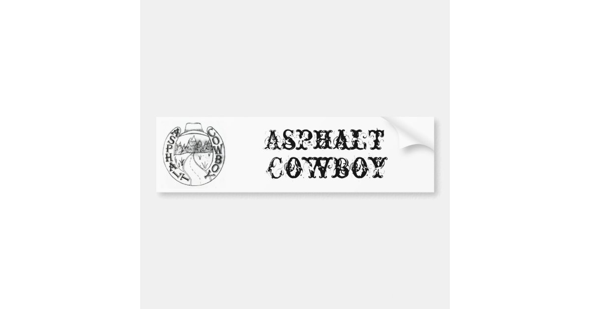 Asphalt Cowboy Bumper Sticker 1 | Zazzle