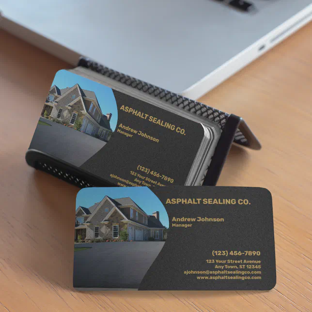 Asphalt Driveway Sealing Company Business Card | Zazzle