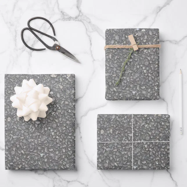 Asphalt Pavement Blacktop Texture Wrapping Paper Sheets | Zazzle