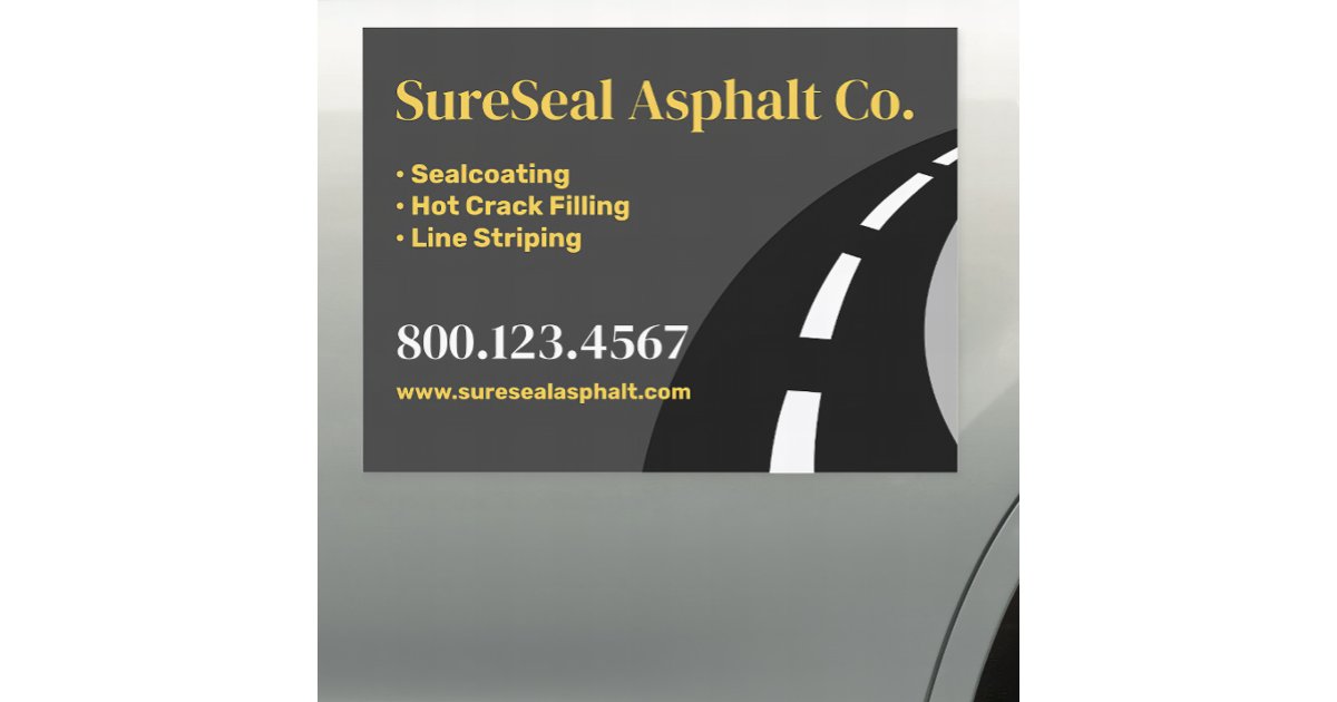 Asphalt Paving / Driveway Sealing Car Magnet | Zazzle