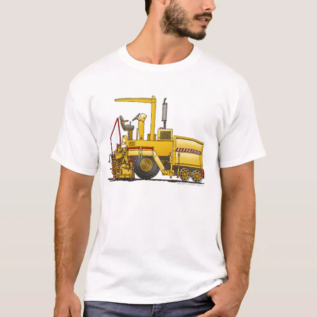 Asphalt Paving Machine Construction Apparel Appare T-Shirt | Zazzle