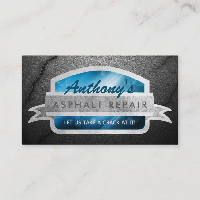 Asphalt Repair Slogans Business Cards | Zazzle