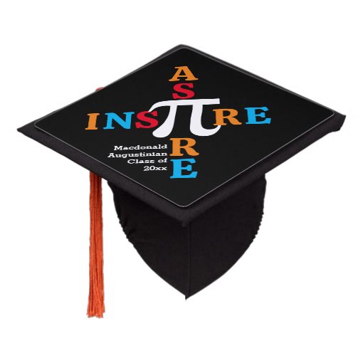 ASPIRE INSPIRE Pi Math Grad Graduation Cap Topper | Zazzle