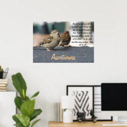 Assertiveness Poster - Sparrows Quote | Zazzle