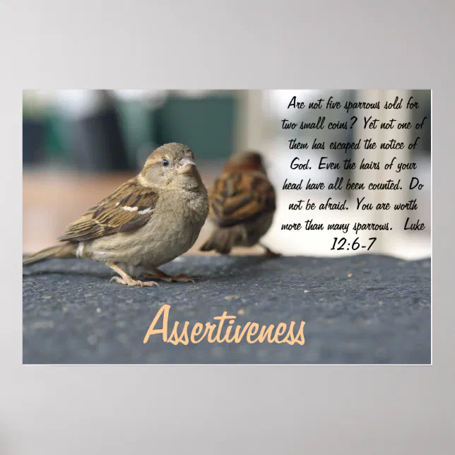 Assertiveness Poster - Sparrows Quote | Zazzle