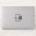 Asset ID Property of Company QR Code Business Logo Sticker | Zazzle