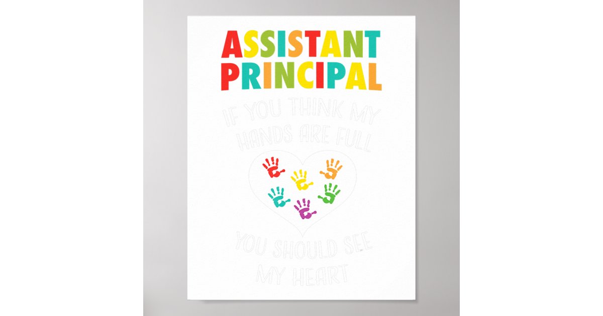 Assistant Principal Cute Teacher Appreciation Gift Poster | Zazzle