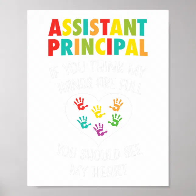 Assistant Principal Cute Teacher Appreciation Gift Poster | Zazzle