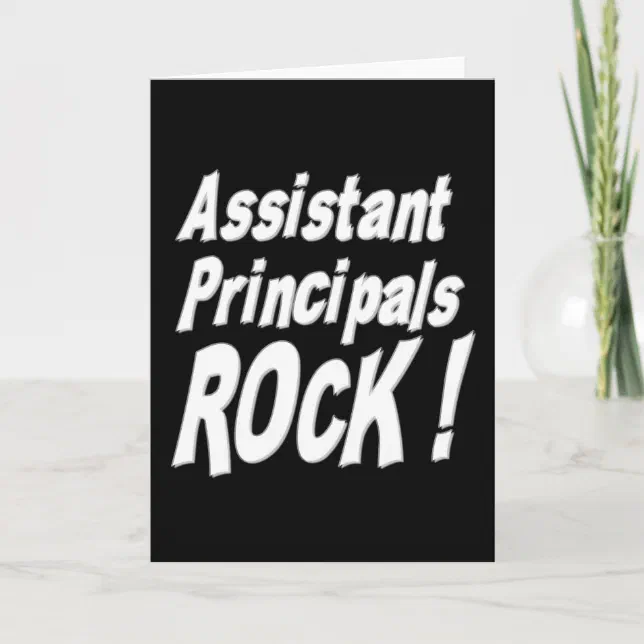 Assistant Principals Rock! Greeting Card | Zazzle