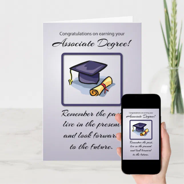 Associate Degree Graduation, Remember the Past Card | Zazzle