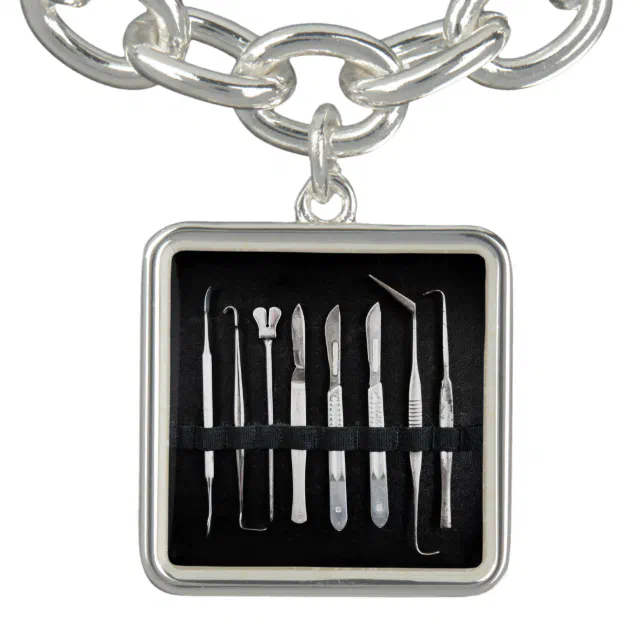 Assorted Antique Embalming Tools Charm Bracelet | Zazzle